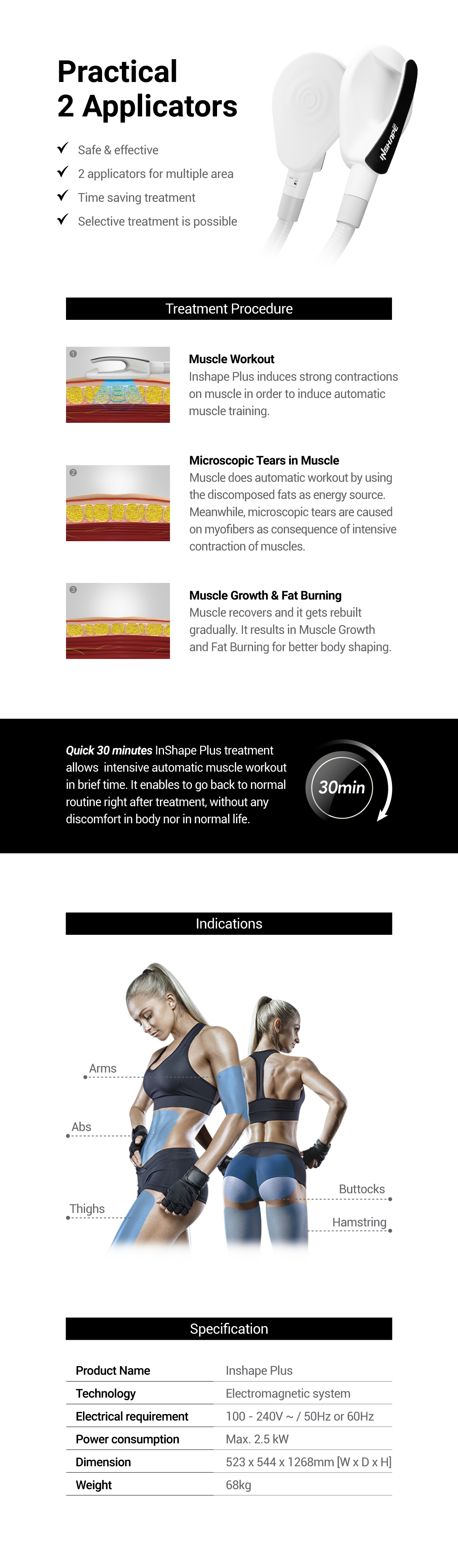 New Generation of Electromagnetic System for Body Shaping > Product | GTG Medical | 지티지메디칼